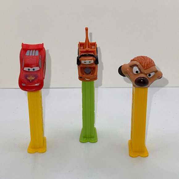 Toys | Set Of 3 Disney Pez Dispenser Lightning Mcqueen Tow Mater Timon ...